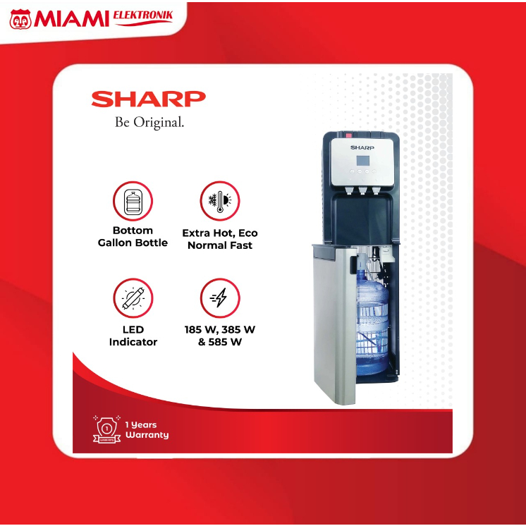 Jual Sharp SWD-88EHL-SL / SWD88EHLSL Dispenser Bottom Loading Low Wattage Self Cleaning | Shopee ...