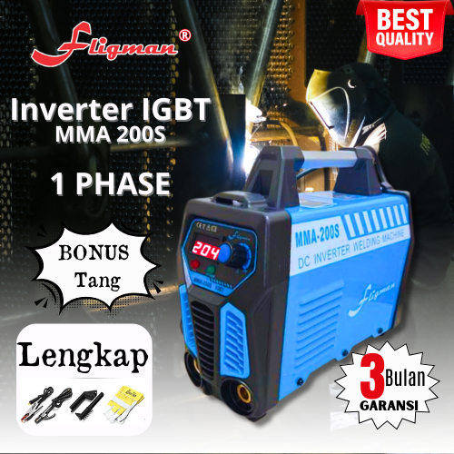 Jual Welding Machine Trafo Las Fligman | Mesin Las Listrik MMA 2in1 200s Inverter IGBT Full Set ...