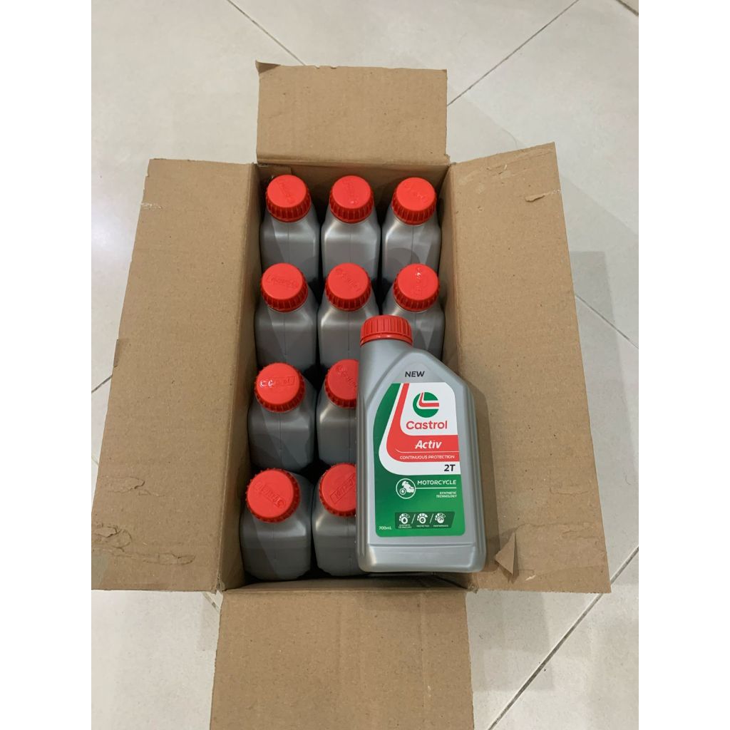 Jual OLI CASTROL 2T OIL SAMPING ACTIV 700ML 0.7L PERDUS 1 DUS ISI 12 ...