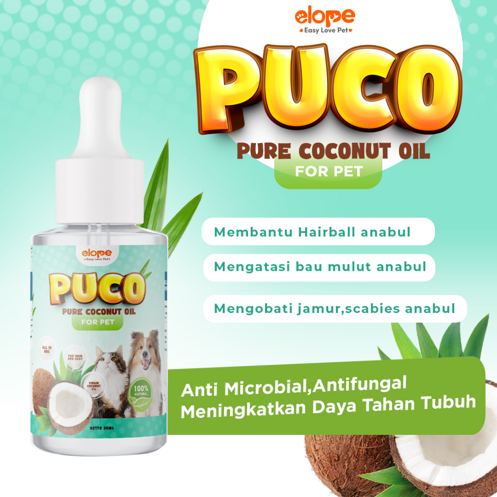 Jual PUCO VCO VIRGIN COCONUT OIL MINYAK VCO KUCING ANJING OBAT JAMUR SCABIES Elope MINYAK KELAPA ...