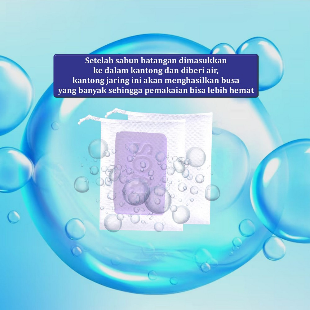 Jual Jaring Sabun Mandi Serbaguna dengan Tali Gantung / Kantong Sabun ...