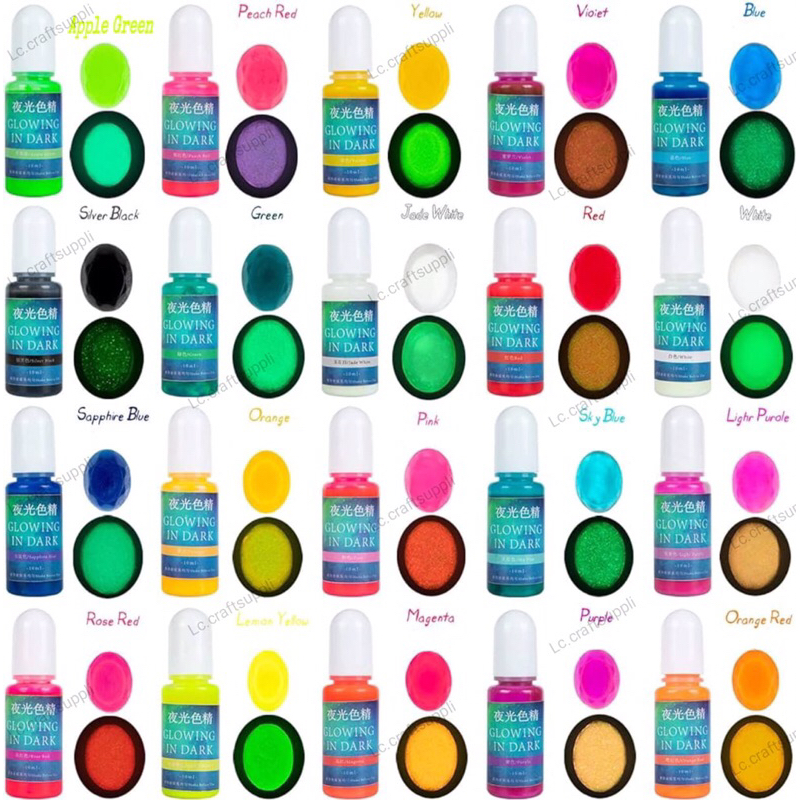 Jual PEWARNA Import RESIN GLOW IN THE DARK 10ML/BUBUK GLOW IN THE DARK ...