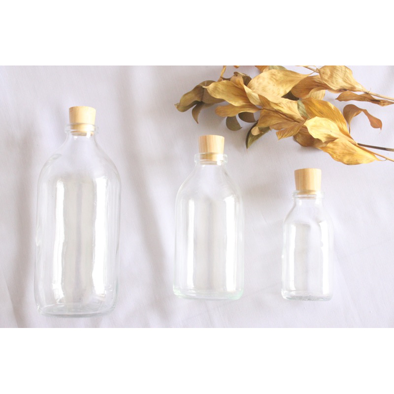 Jual Botol Kaca 500 ml Tutup Kayu Botol Bensin Cork Bottle | Shopee ...