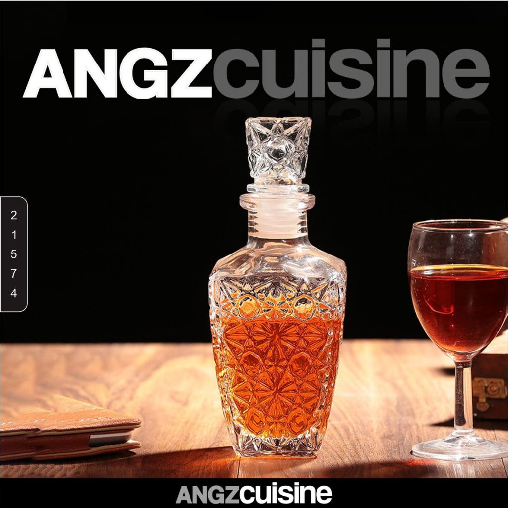 Jual Botol Alkohol Kaca Kristal Tapered Square Diamond 500 ml BDG ...