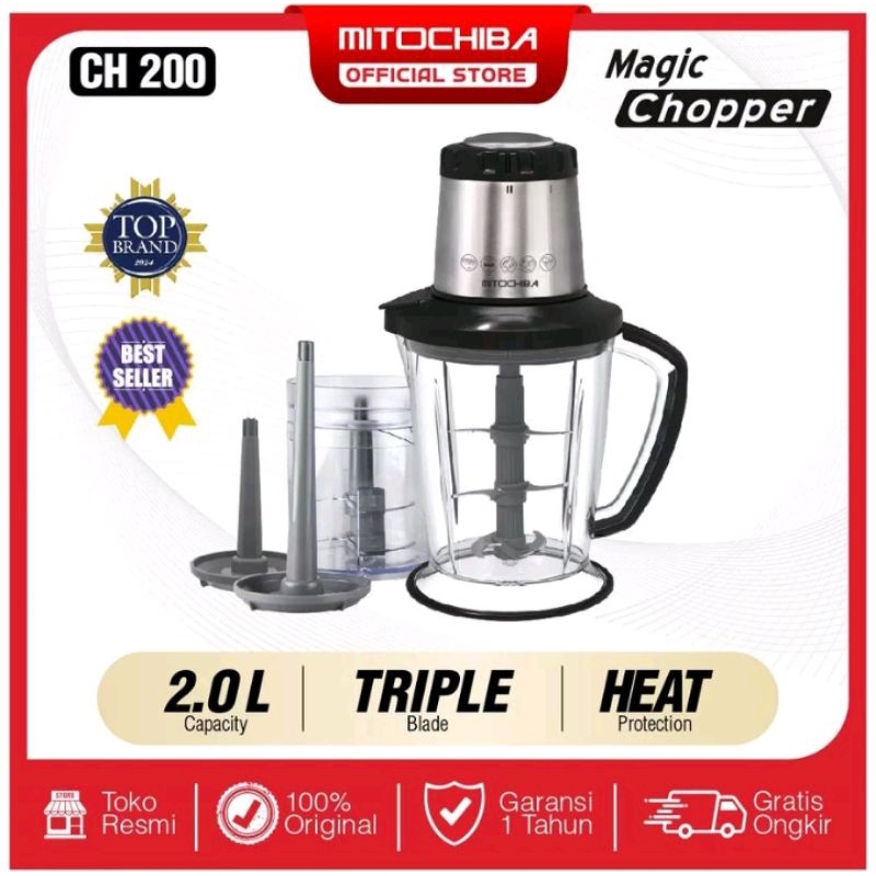 Jual Mitochiba CH200 Food Chopper 2L Blender Bumbu dan Daging Chopper ...