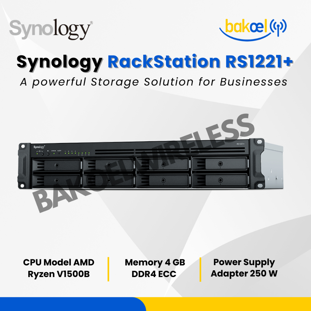Jual Synology RackStation RS1221+ NAS 8-Bay 2.2 GHz 4GB RAM | Shopee ...