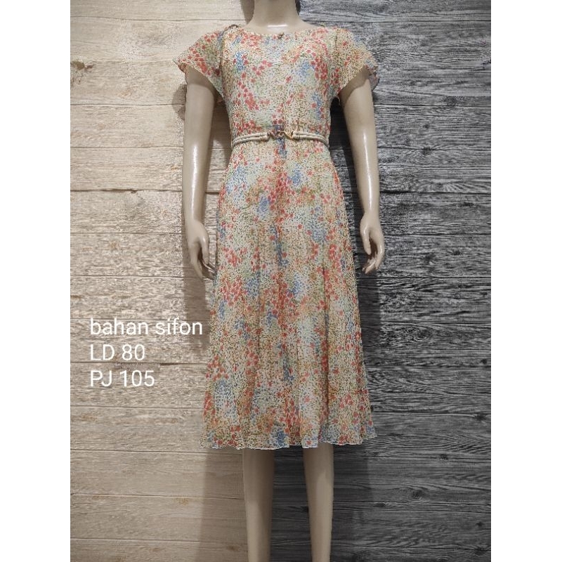 Jual Dress panjang/Dress vintage/Dress bunga bunga | Shopee Indonesia