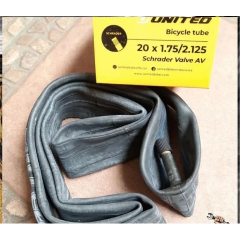 Jual ban dalam sepeda 20 x 1.75 1.90 1.95 2.00 2.10 2.125 20x1.75 20x2.125 UNITED pentil besar ...