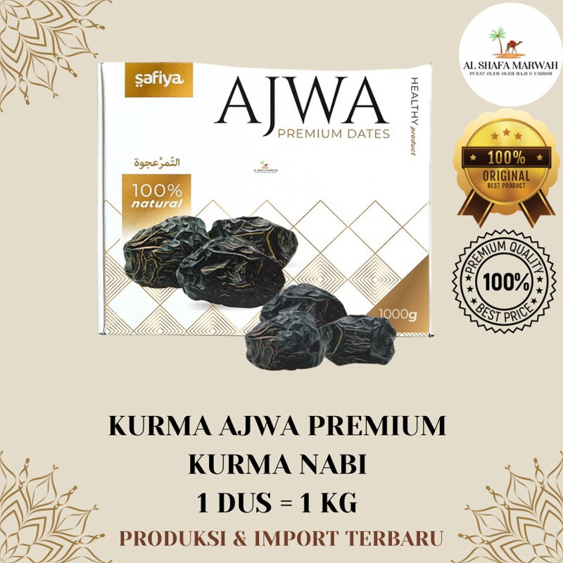 Jual Kurma Ajwa Premium 1 Kg Kurma Nabi | Ajwa Safiya 1 Kg | Shopee ...