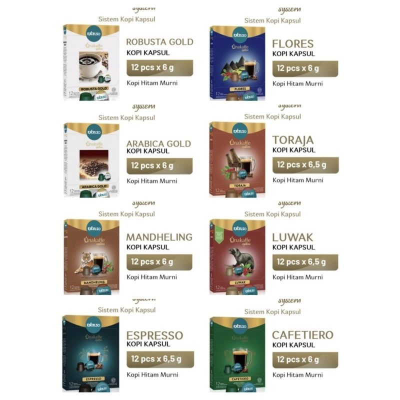 Jual EXCELSO UNAKAFFE CAPSULE BOX ISI 12 PC | Shopee Indonesia