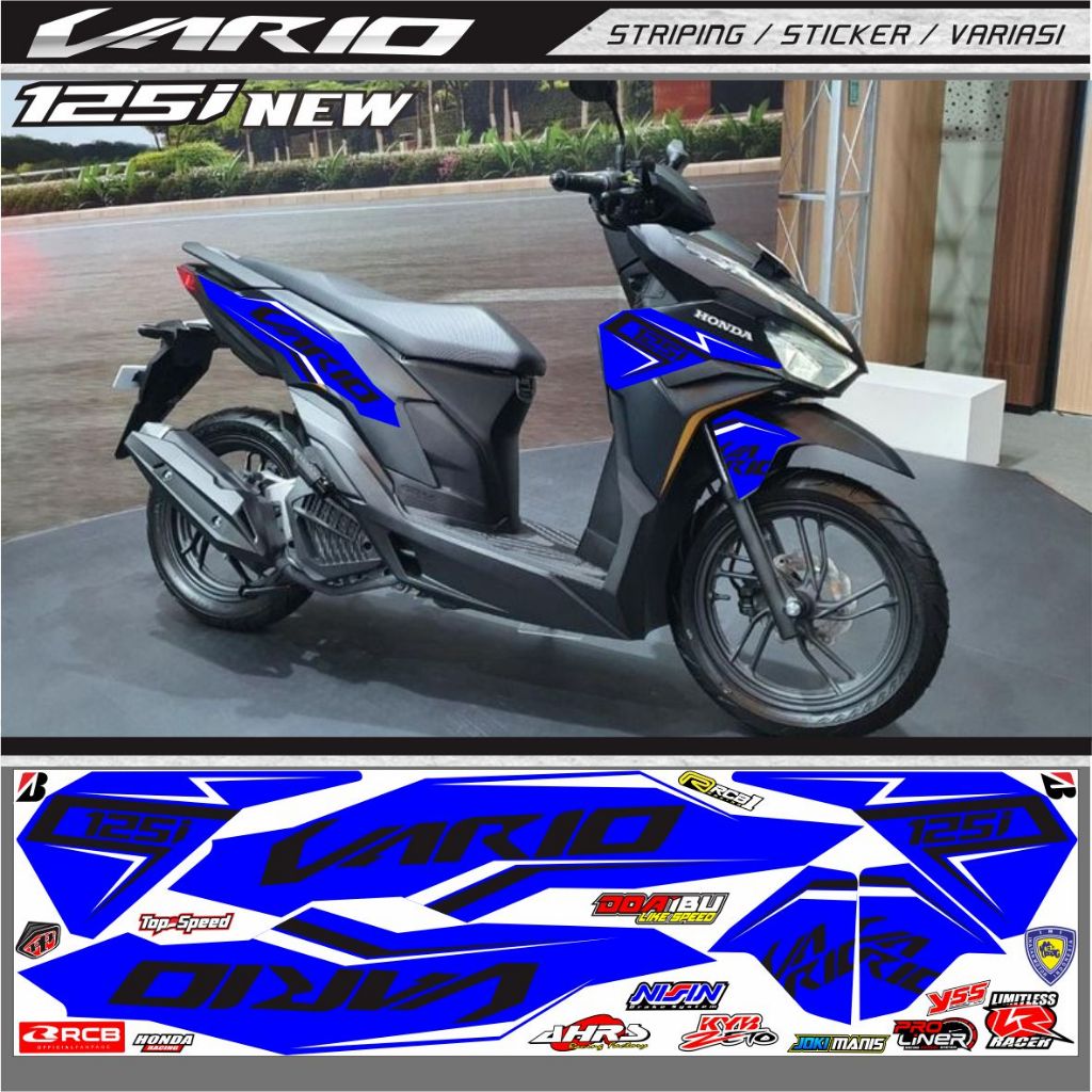 Jual STRIPING MOTOR HONDA VARIO 125 ISS DECAL VARIAN CUSTOM SIMPEL ...