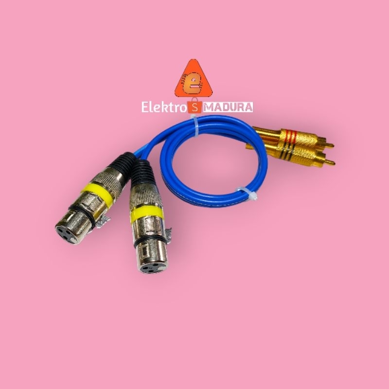Jual kabel mixer ke power amplifier /female to rca 1set siap pakai ...
