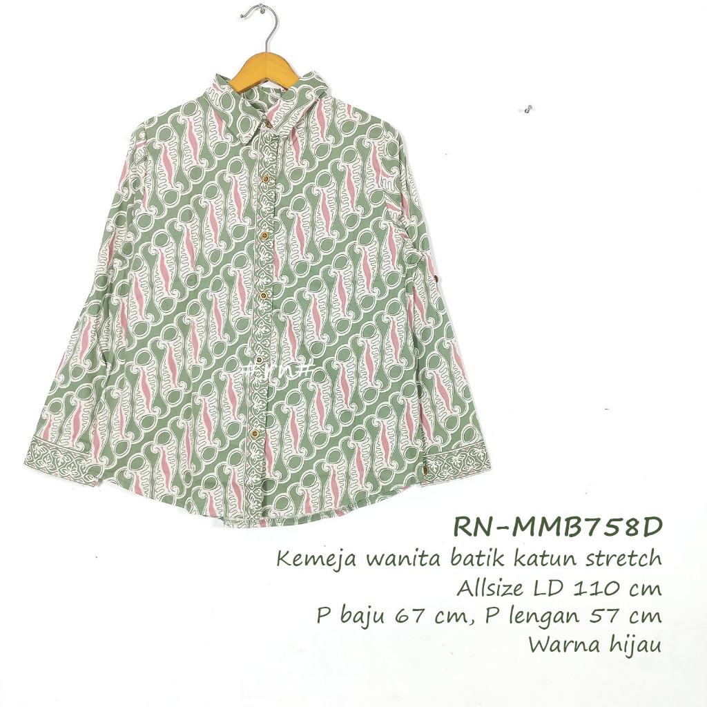 Jual Kemeja batik wanita katun stretch modis lucu keren part I | Shopee ...