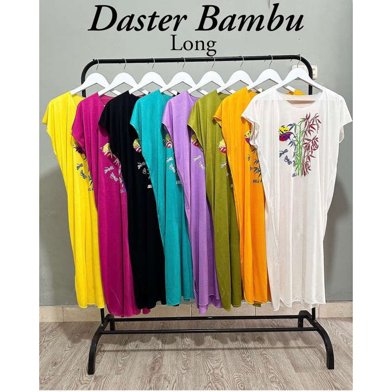 Jual daster bambu long midi daster bambu panjang pendek bali oleh oleh ...