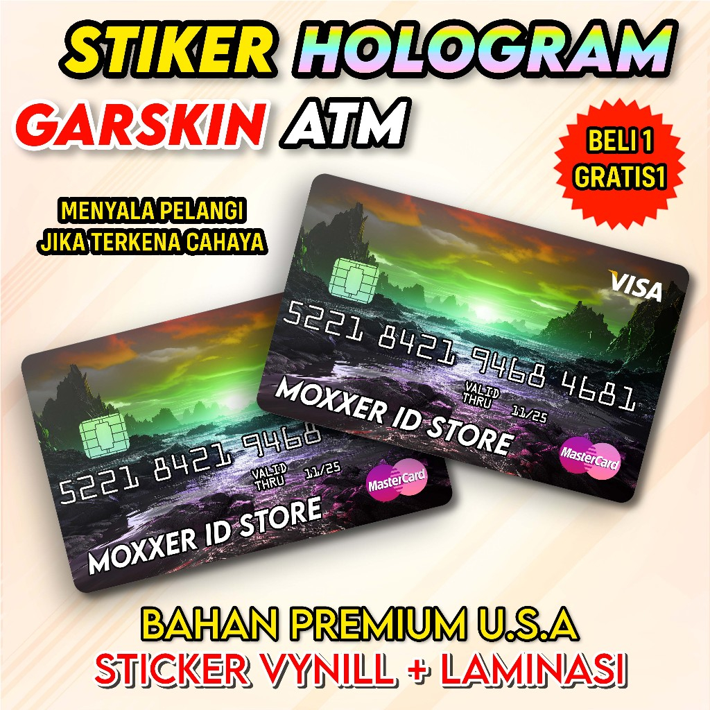 Jual Stiker Sticker Kartu Atm Skin Card KTP, KIS, BPJS Vinyl ...