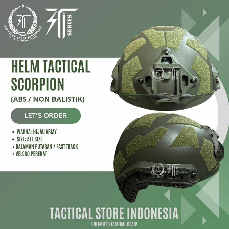 Jual Helm Tactical Scorpio ABS - SCORPION GREEN HIJAU - HELM TNI POLISI ...
