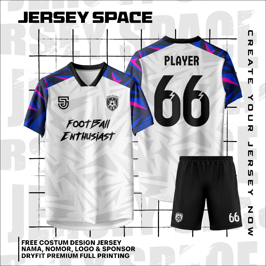 Jual Jersey Baju Kaos Futsal Sepakbola Free Costum Design Ganti Logo ...