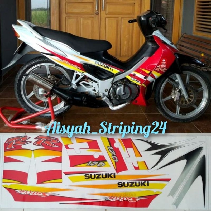Jual STIKER STICKER STRIPING LIS LES POLET BODY MOTOR SUZUKI SATRIA HIU ...