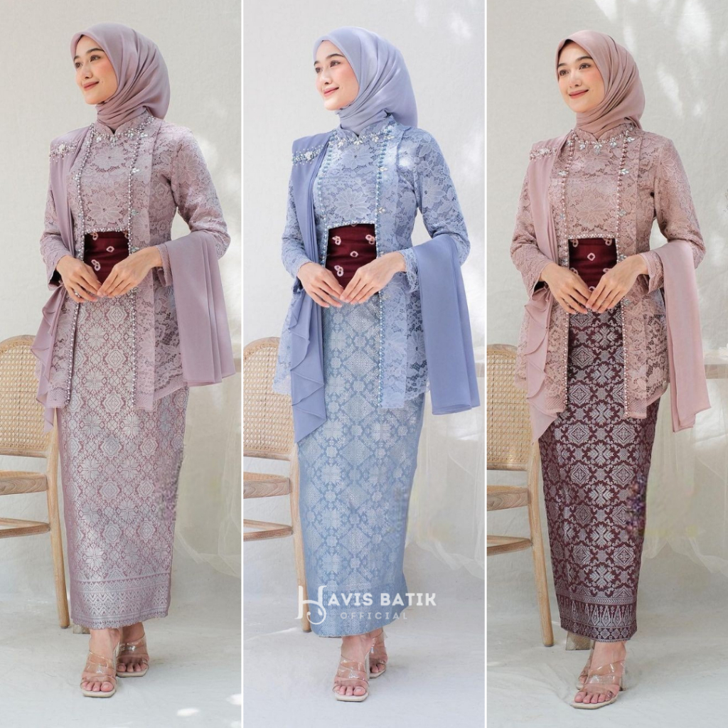 Jual Set Kebaya Kutu Baru Wisuda Modern Kebaya Set Tunik Lamaran Tunangan Batik Baju Couple ...