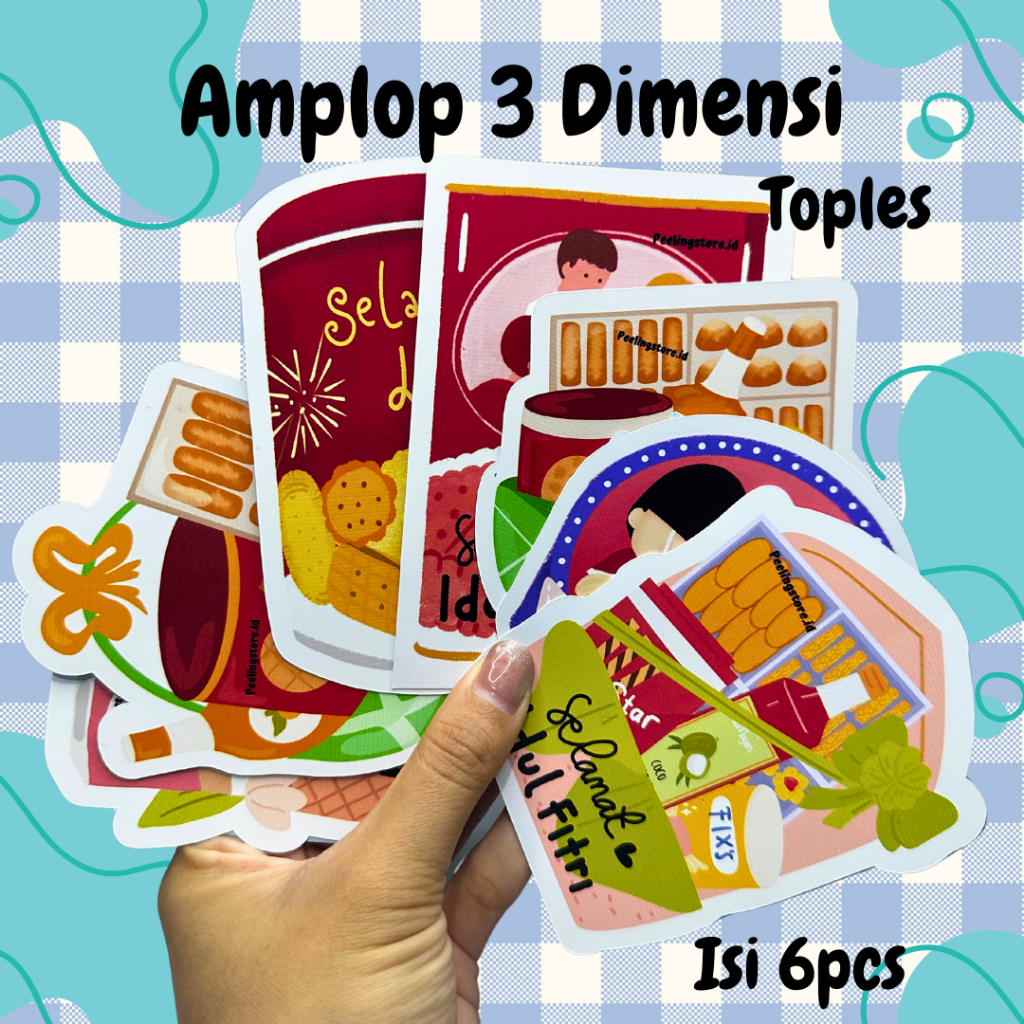 Jual (ISI 6) Amplop Lebaran 3D Parcel viral Series Cake 2024 / Angpao ...
