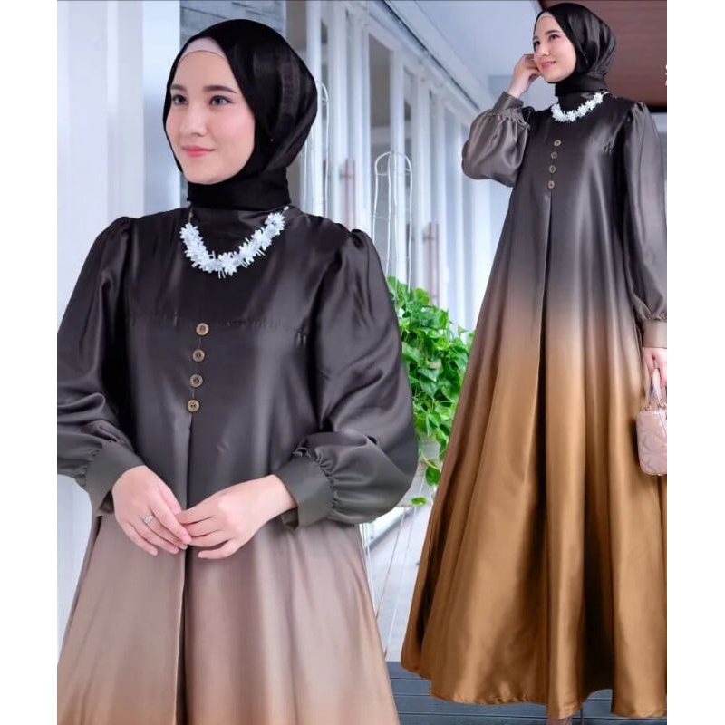 Jual gamis gradasi tebaru pakaian wanita terbaru baju model gradasi ...