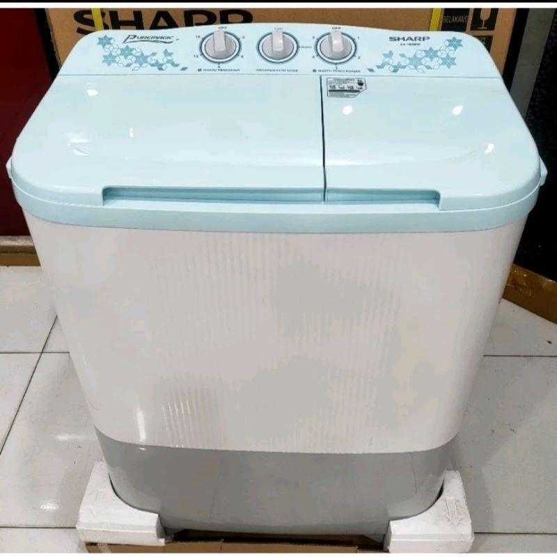 Jual Mesin Cuci 2 Tabung SHARP 9KG ES-T90MW / ES-T80MW / ES T70 MW ...