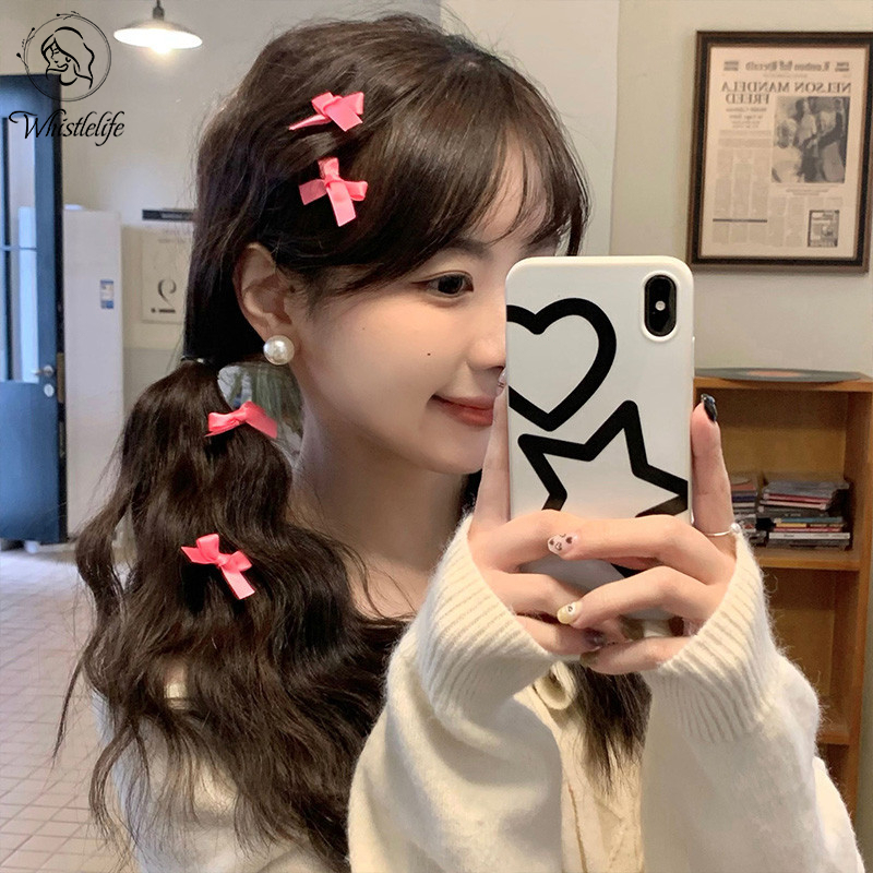 Jual COD Jepit Rambut Pita Lucu Merah Muda Simpul Busur Simpul Jepit ...