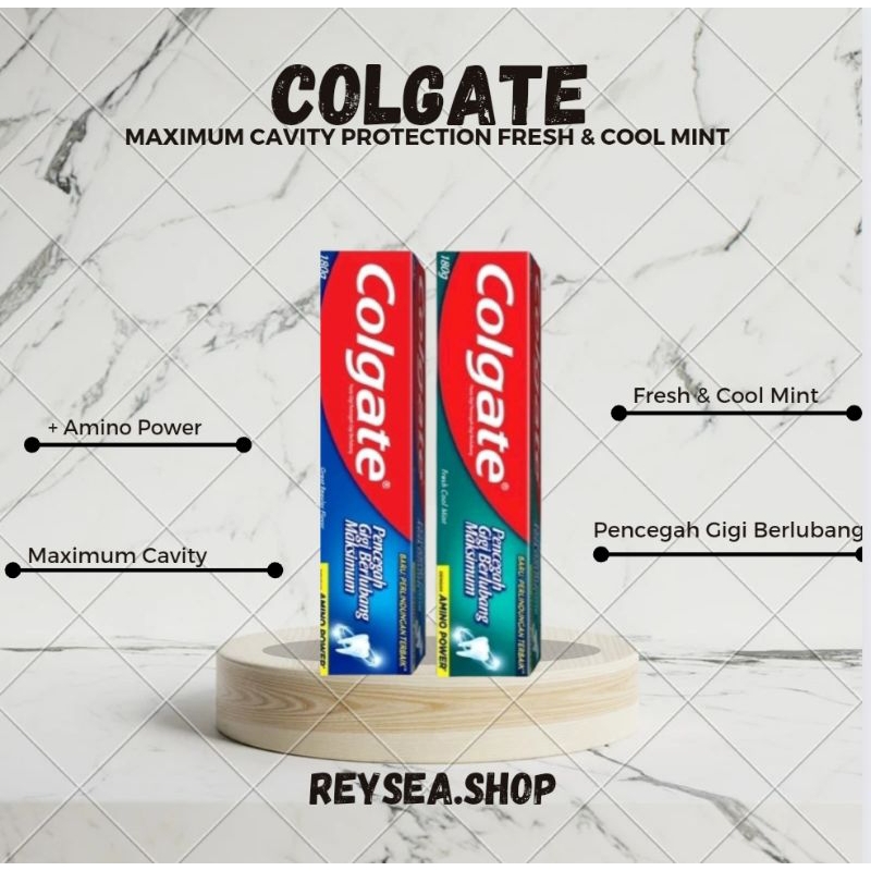 Jual COLGATE - MAXIMUM CAVITY PROTECTION FRESH COOL MINT / PASTA GIGI ...