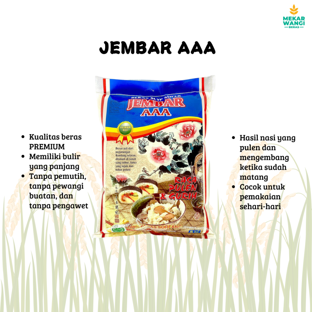 Jual BERAS JEMBAR AAA 5KG | Shopee Indonesia