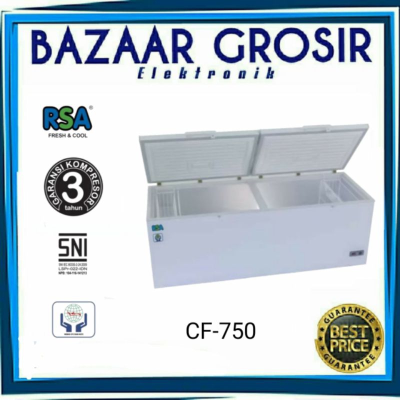 Jual CHEST FREEZER RSA CF-750 / CF750 / CF 750 | Shopee Indonesia