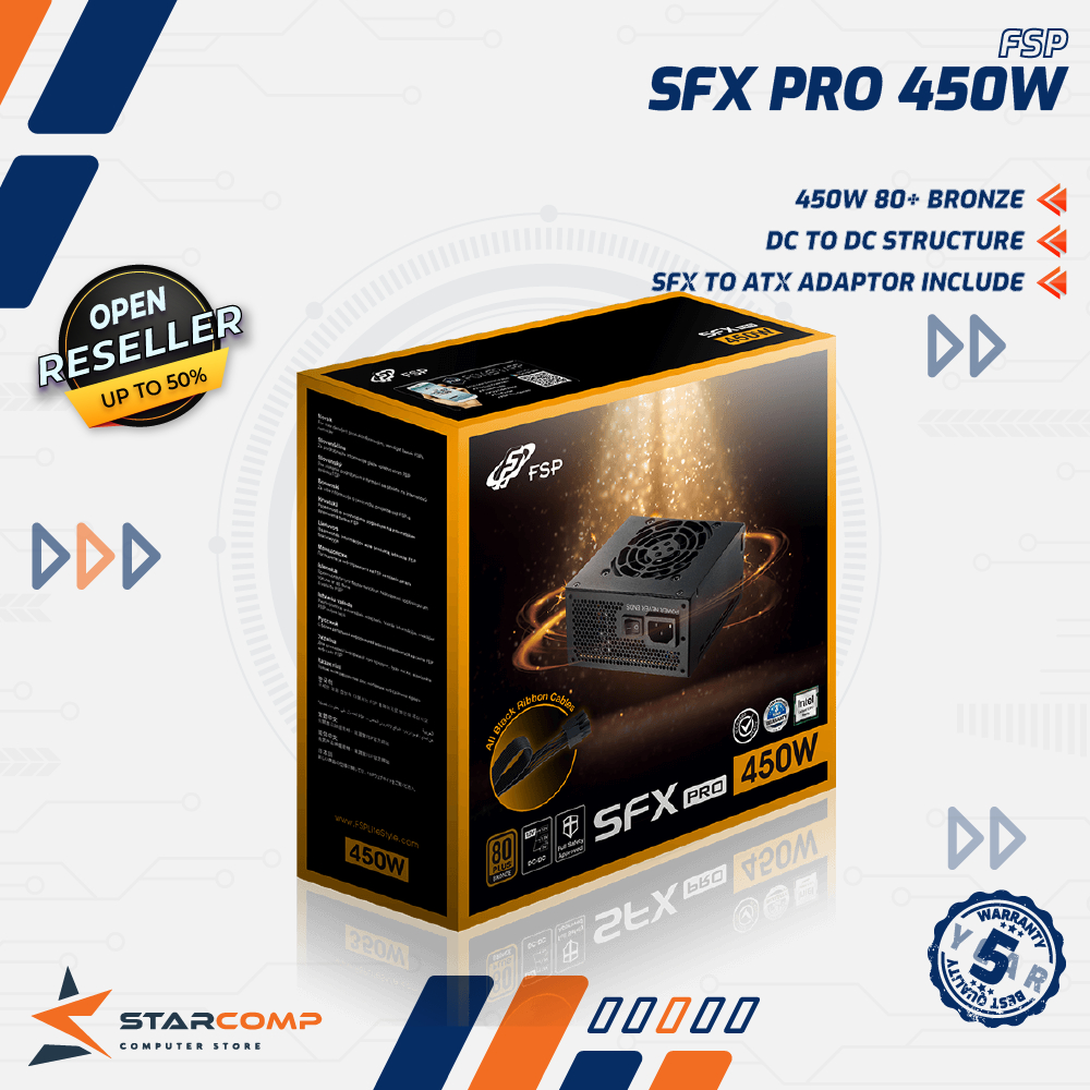Jual FSP SFX PRO 450W 80 Plus Bronze PSU SFF Mini ITX Power Supply ...