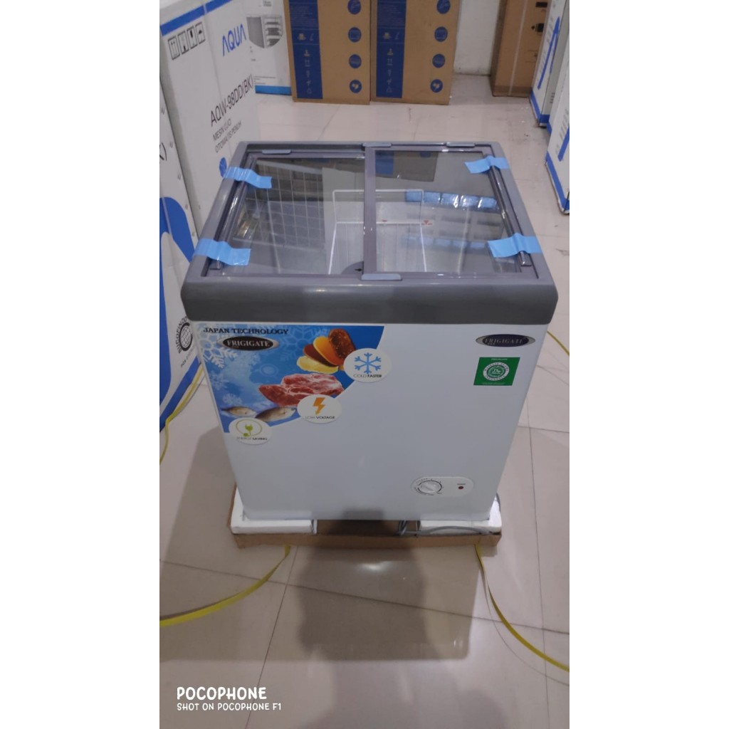 Jual FRIGIGATE F 120 SDF CHEST FREEZER SLIDING BOX 100 LITER FREEZER ...