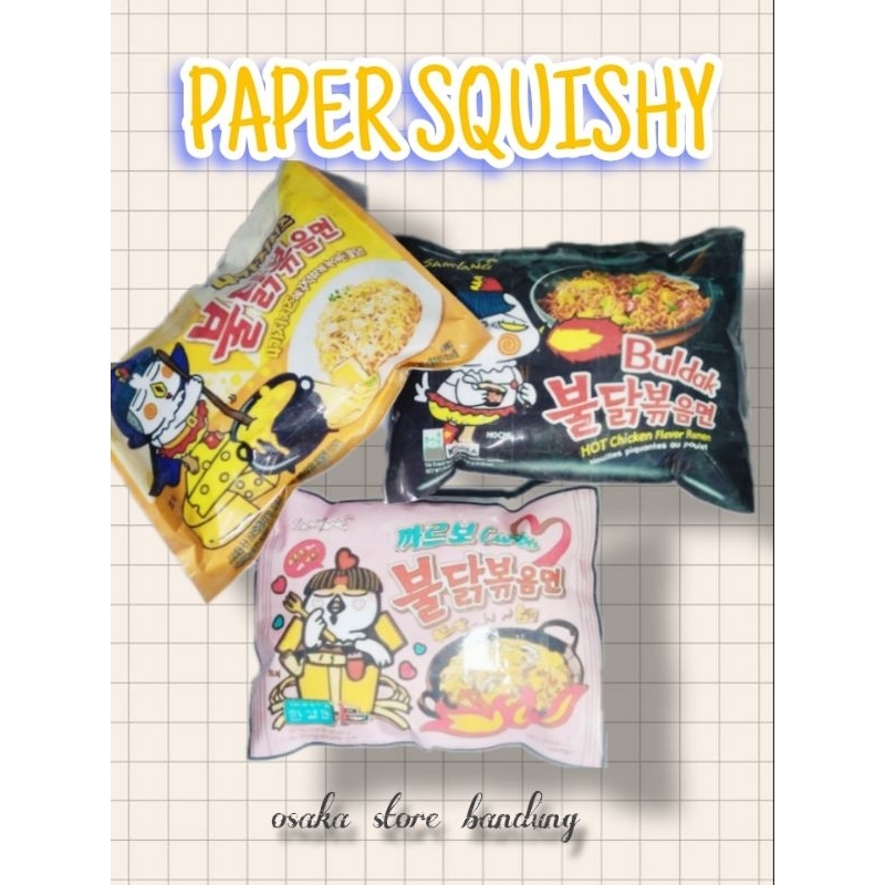 Jual Paper squishy samyang edition mainan anak squishy hand made ...