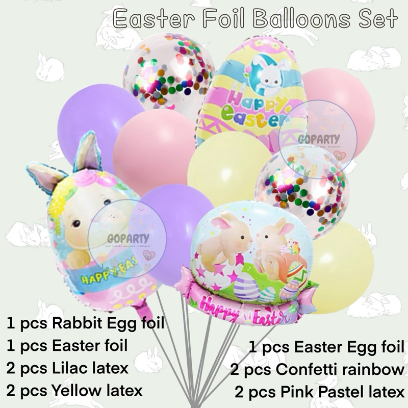 Jual HAPPY EASTER PASKAH BALON LATEX CONFETTI SET DEKORASI HIASAN ...