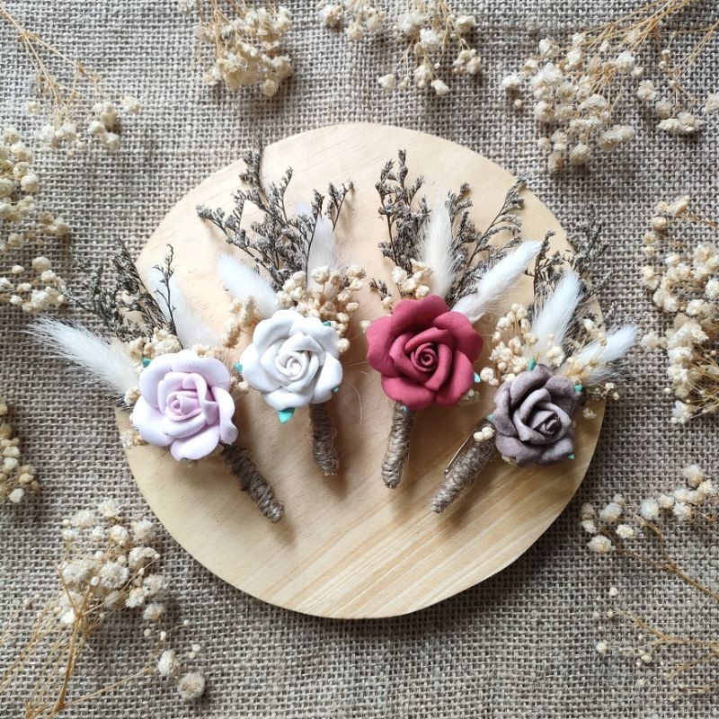 Jual bunga jas pin mawar spon warna jas corsage korsage korsase bunga ...