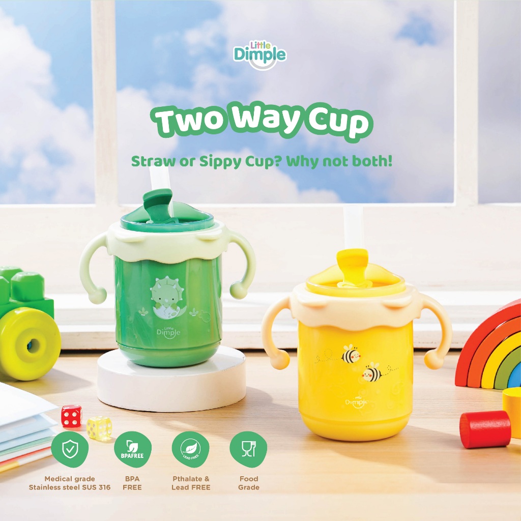 Jual Little Dimple 2 Way Learning Cup - Gelas Minum Anak Stainless ...