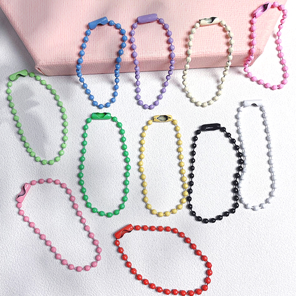 Jual 【10pcs】Rantai Kuku Biji Lada DIY Gantungan Kunci Warna Warn ...