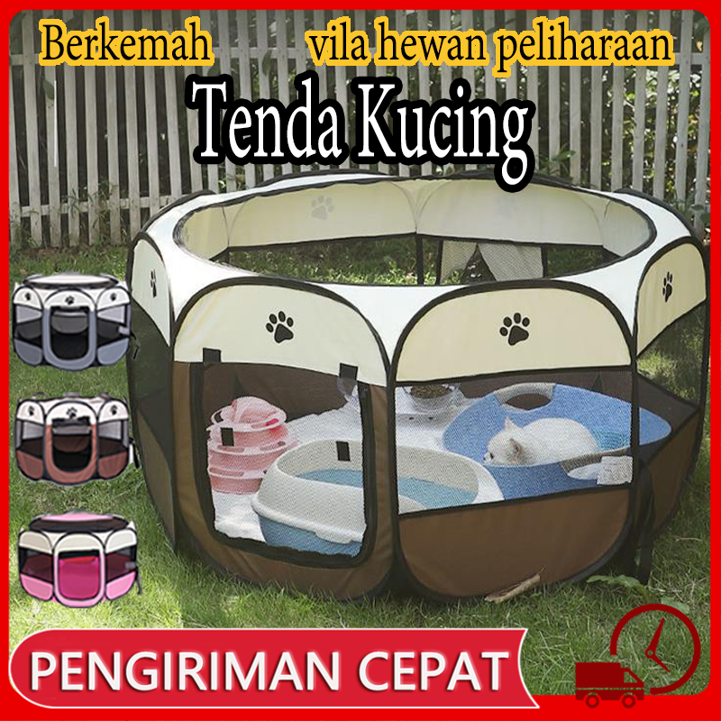 Jual Pagar Tenda Lipat Tenda Kucing Besar Kandang Kucing Portabel ...