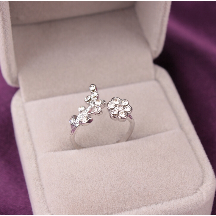 Jual COD⭐Cincin Bunga Jari Cincin Adjustable Untuk Wanita Desain ...