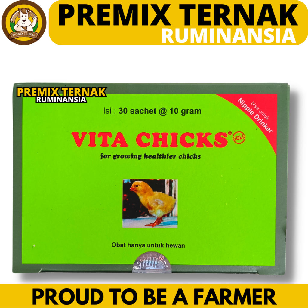 Jual VITA CHICKS 10 GRAM 1 BOX (30SACHET) - Vitamin Pertumbuhan Anak Ayam Doc Dod Unggas ...