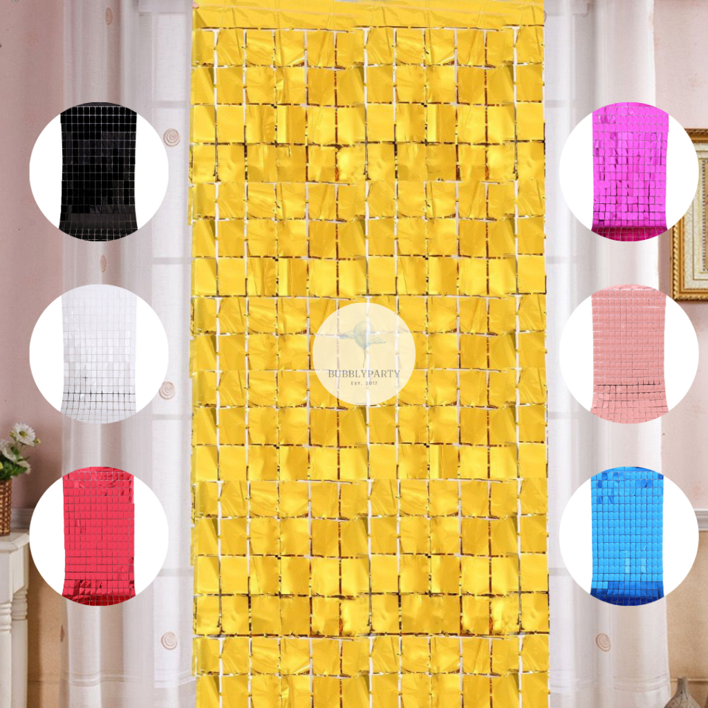 Jual Tirai Foil Kotak Ulang Tahun Backdrop Background Foto | Shopee ...
