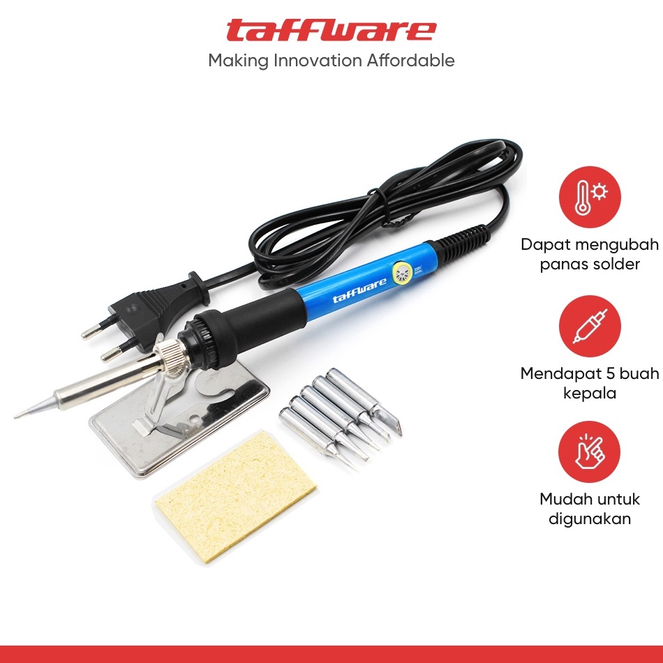 Jual Serbu sekarang Taffware Solder Iron Adjustable Fast Heating ...