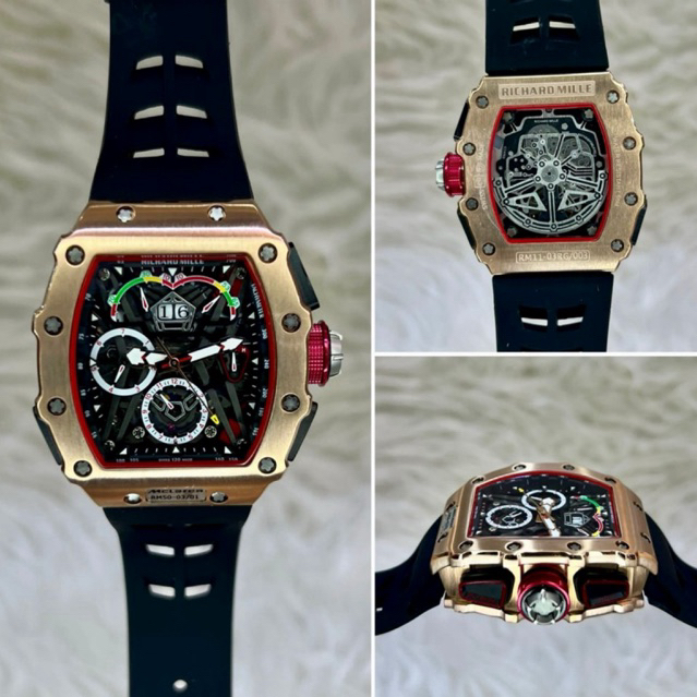 Jual JAM TANGAN RM 11/03 MCLAREN RUBBER BLACK ROSEGOLD AUTOMATIC JAPAN ...