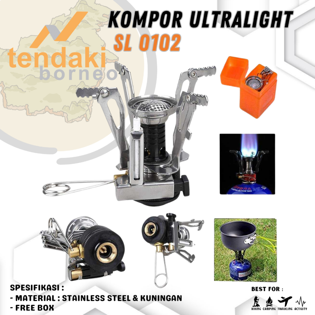 Jual Taffsport Kompor Gas Camping Portable Mini Lipat Ultralight Stove