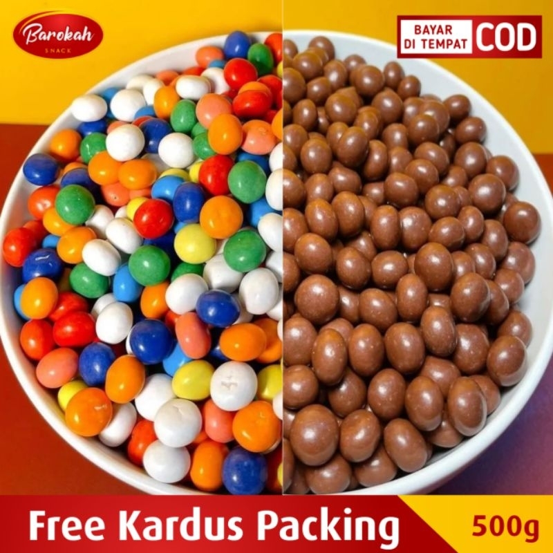 Jual Permen Bola Biskuit Coklat Warna Kiloan Kemasan 500 Gram | Shopee ...