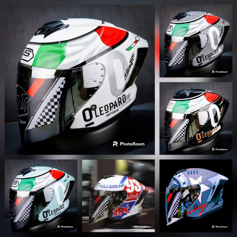 Jual helm js armor Motif GREY STAR ORIGINAL 100% MODEL KEKINIAN Paket ...