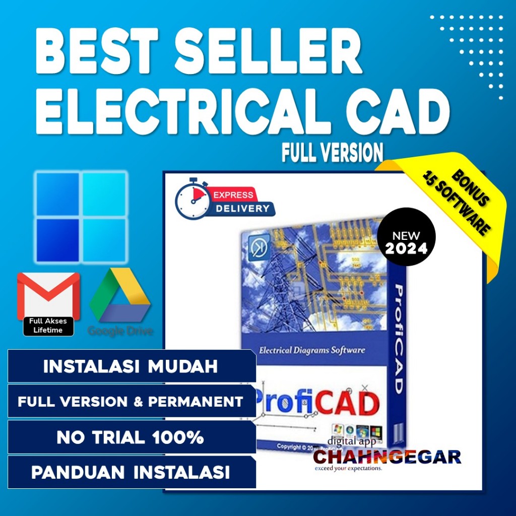 Jual ProfiCAD 2024 Full Retail License Software Electrical Diagram CAD ...