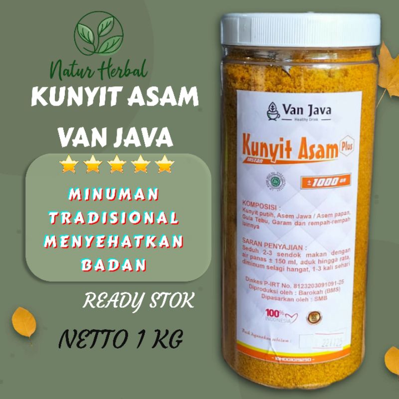 Jual Kunyit Asam | Kunir Asem Bubuk Instan Van Java 1 Kg Minuman ...