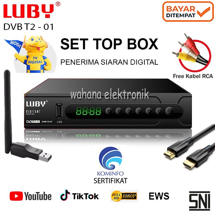 Jual Stock Banyak RRV Luby Set Top Box DVBT2C Receiver TV STB Digital DVB T2 1 atau 2 | Shopee ...