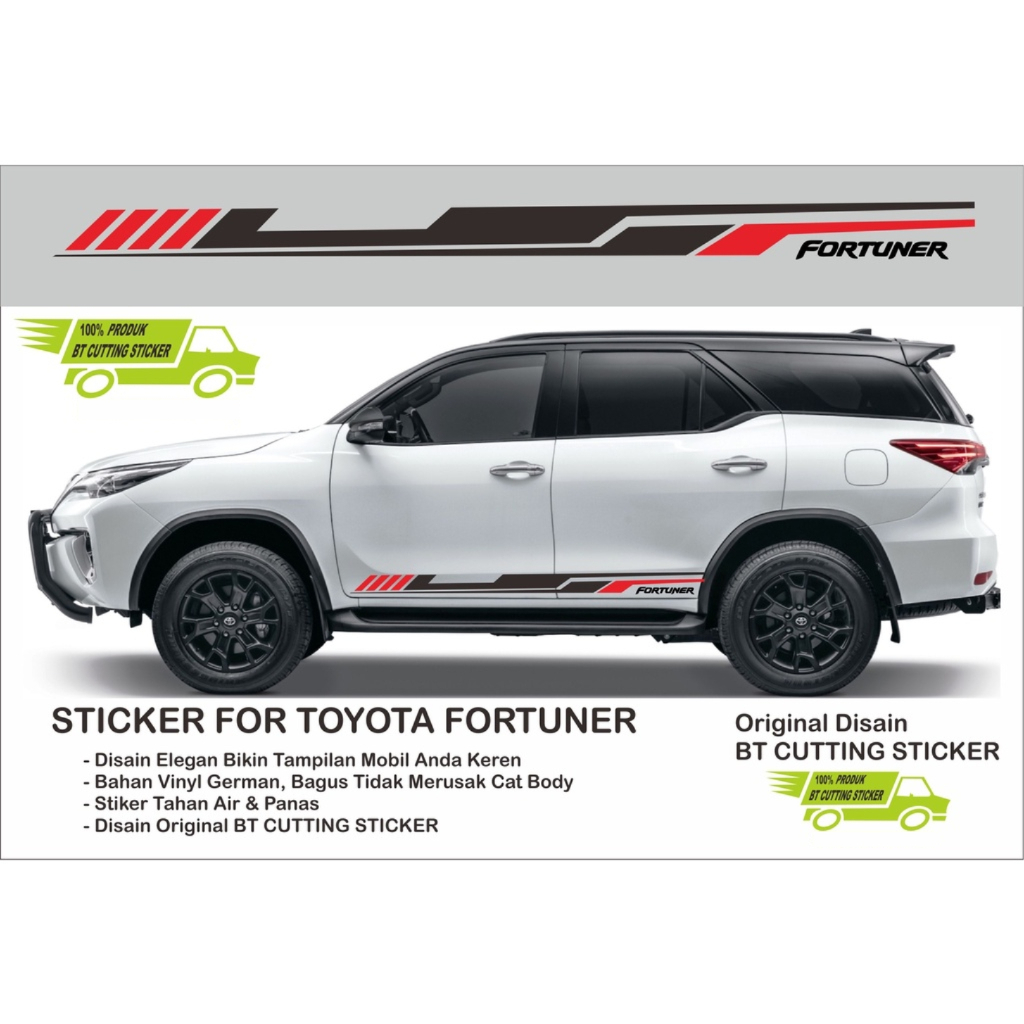 Jual sticker mobil toyota fortuner sticker mobil fortuner stiker toyota ...
